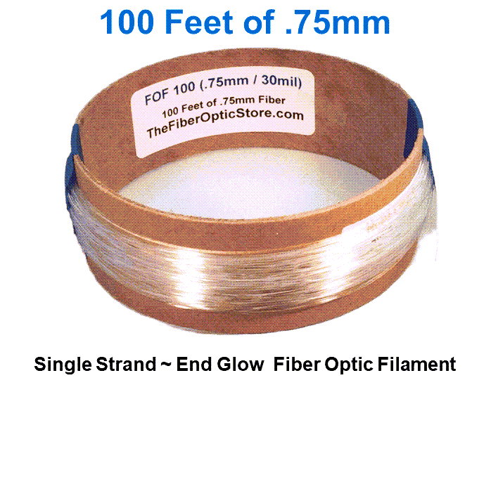 0.75mm Single Strand End Glow Fiber Optic Filament – The Fiber Optic Store